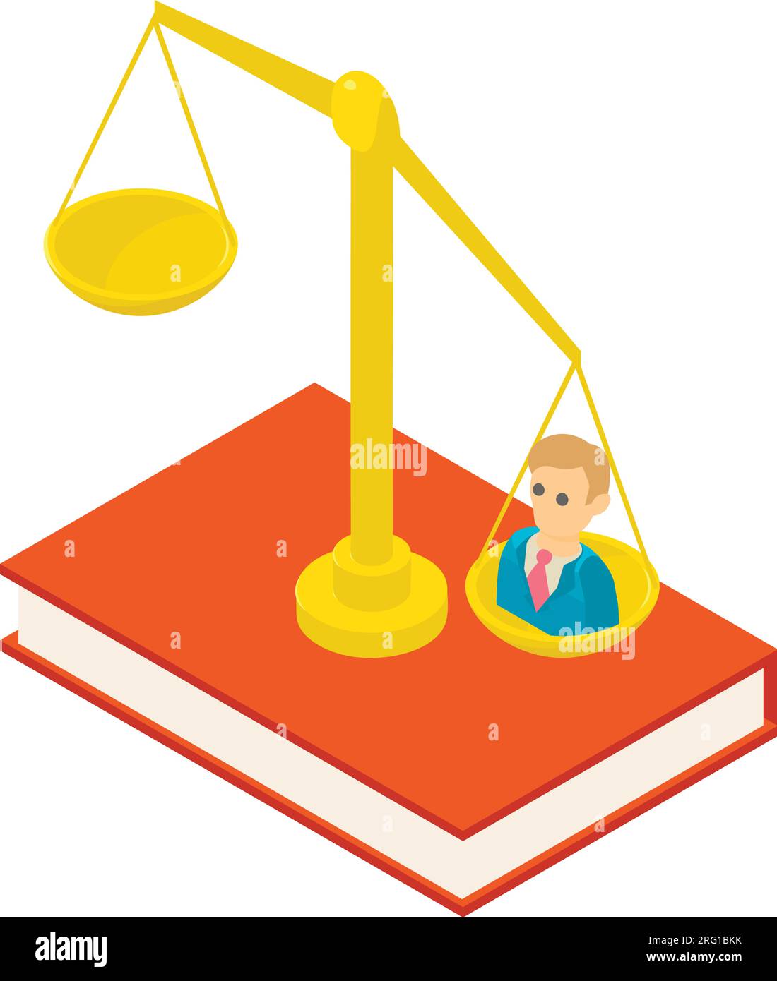 Vote concept icon isometric vector. Scales with male candidate on big ...