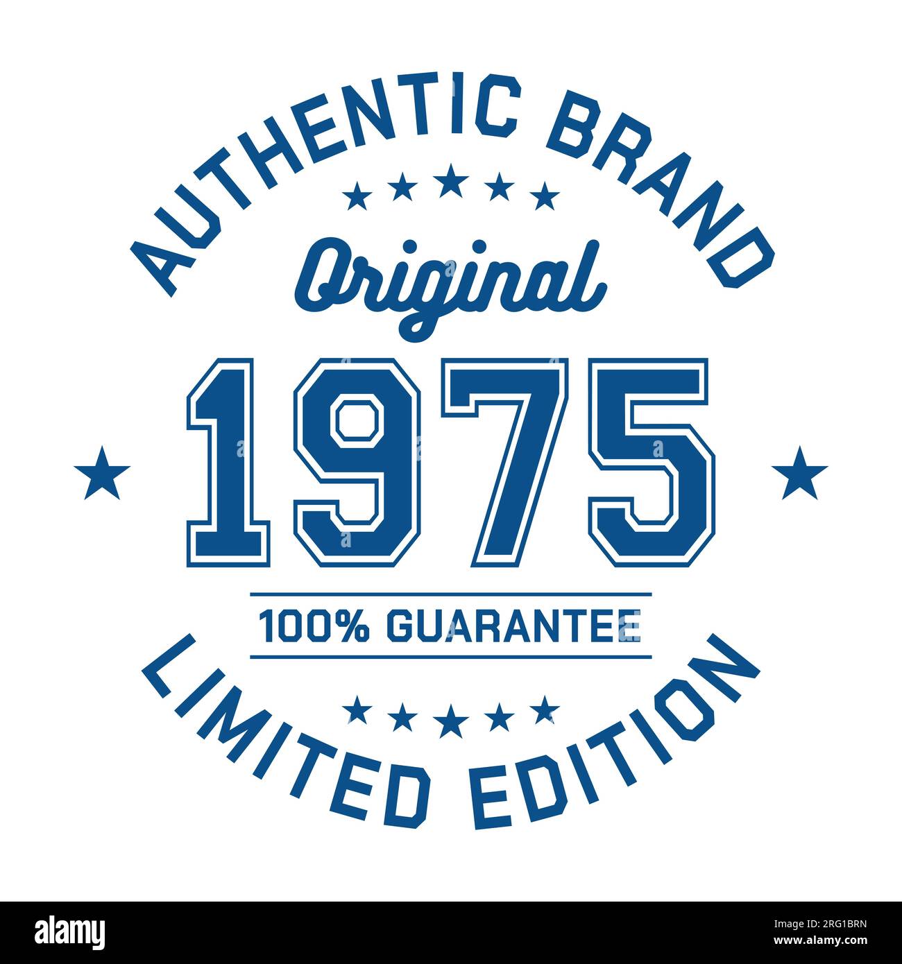 1975 Authentic brand. Apparel fashion design. Graphic design for t ...