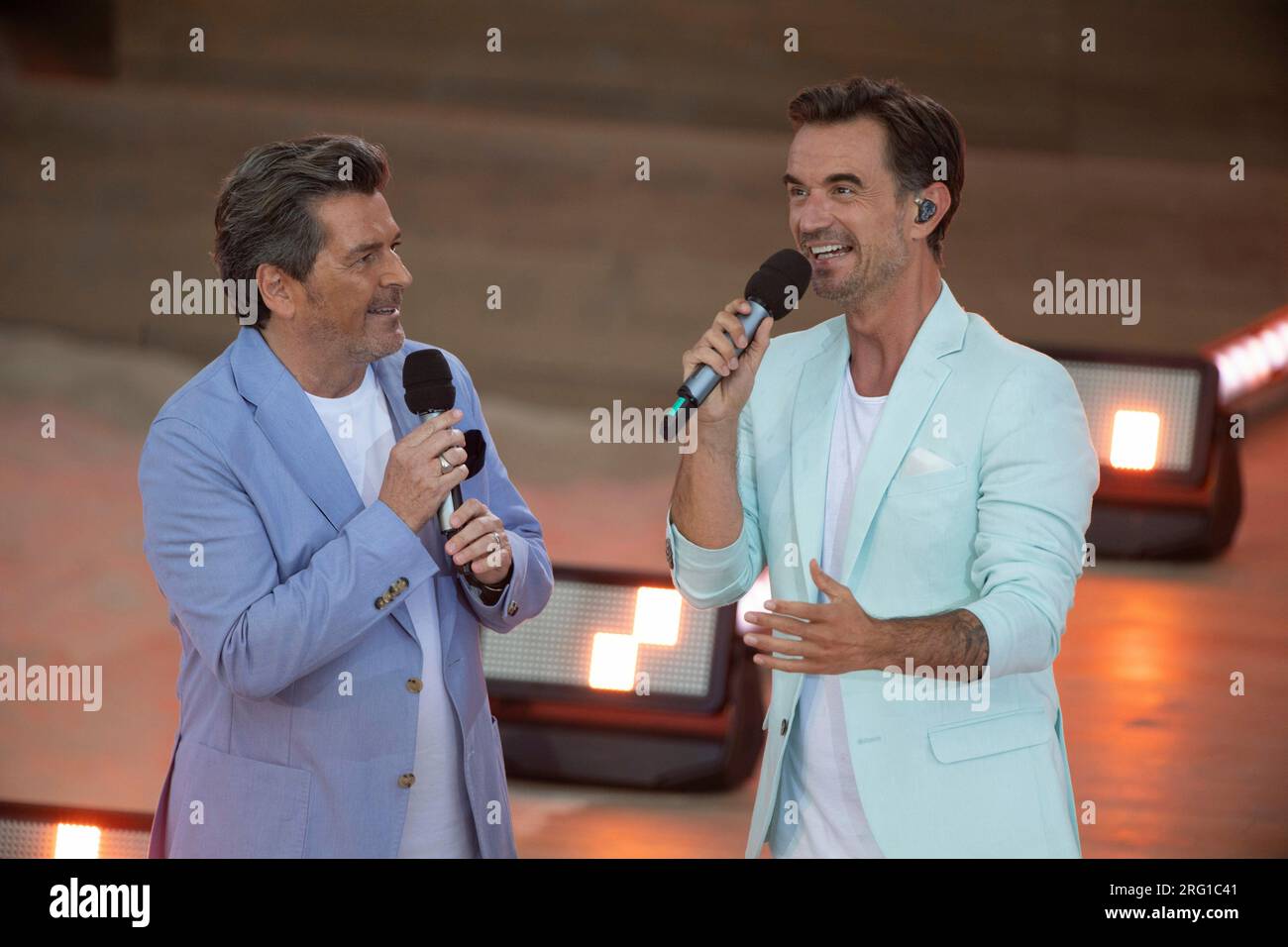 left to right Thomas ANDERS, singer, musician, pop singer, Florian ...