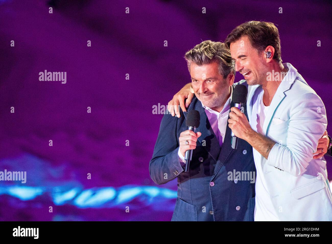 left to right Thomas ANDERS, singer, musician, pop singer, Florian ...