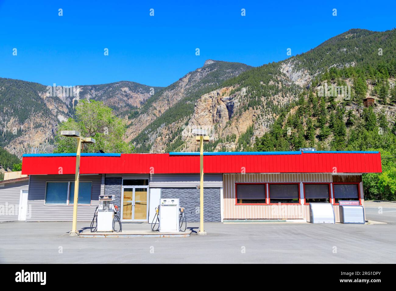 An old abandoned gas station located in the Similkameen Valley small ...