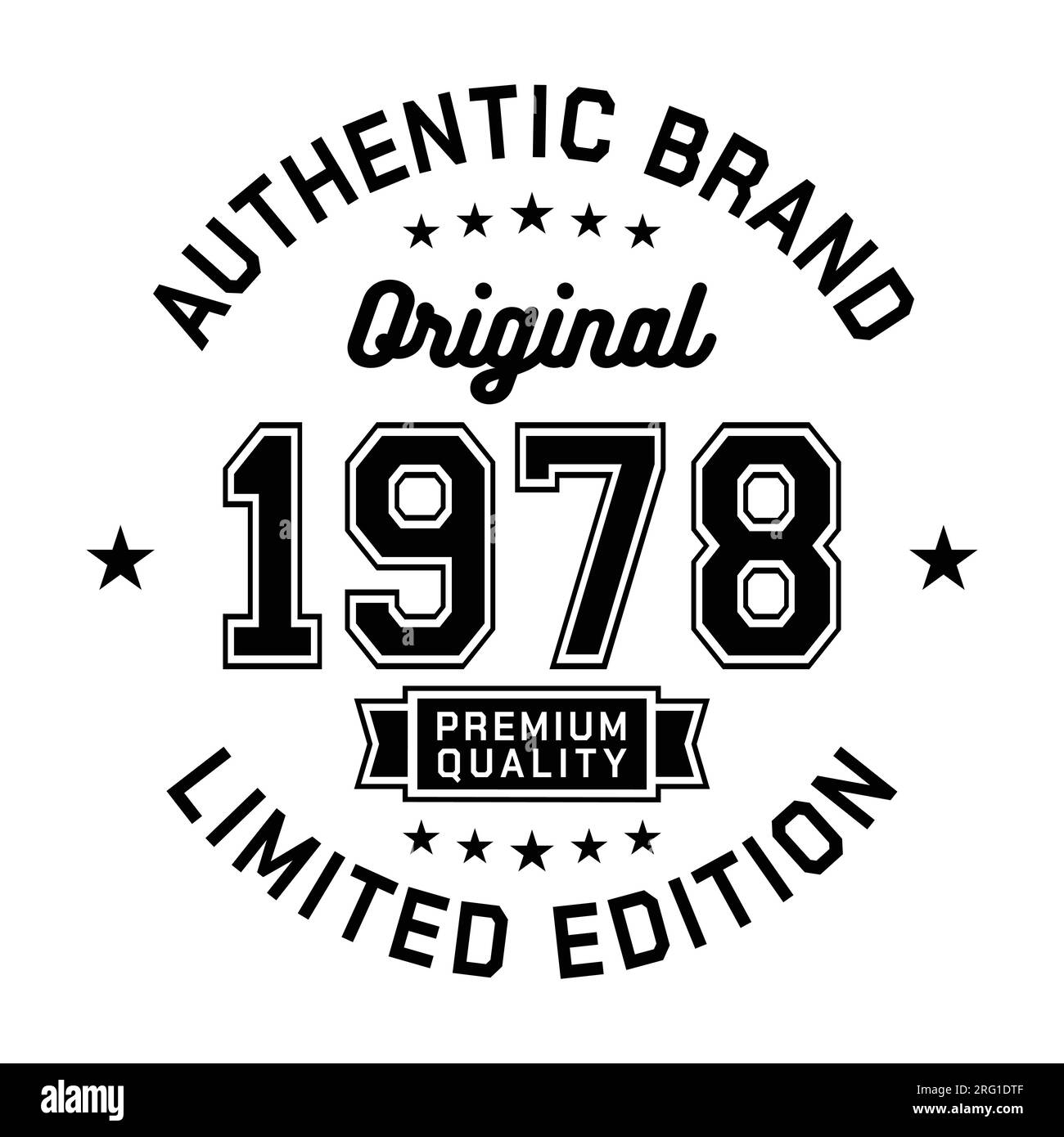 1978 Authentic brand. Apparel fashion design. Graphic design for t ...