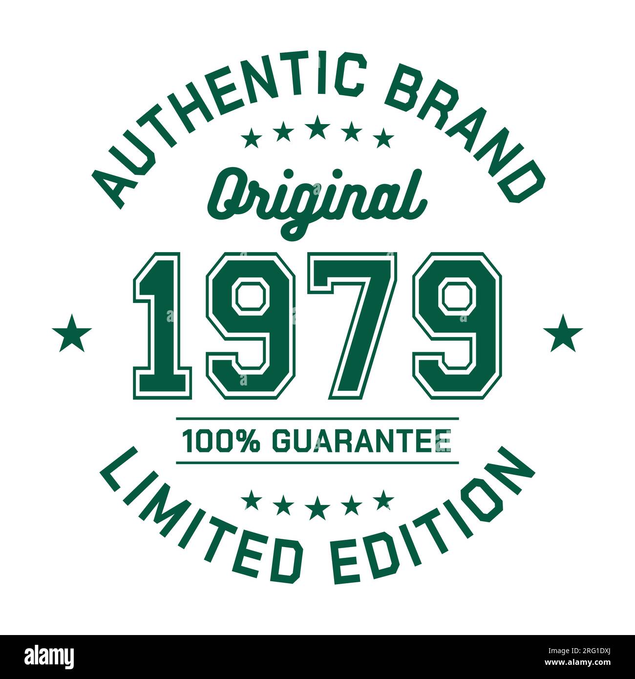 1979 Authentic brand. Apparel fashion design. Graphic design for t ...