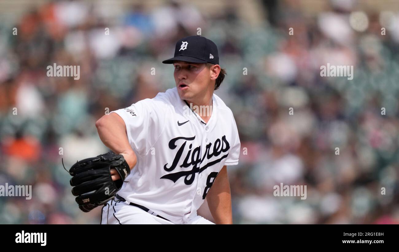 Detroit Tigers' Tyler Holton plays during a baseball game, Saturday ...