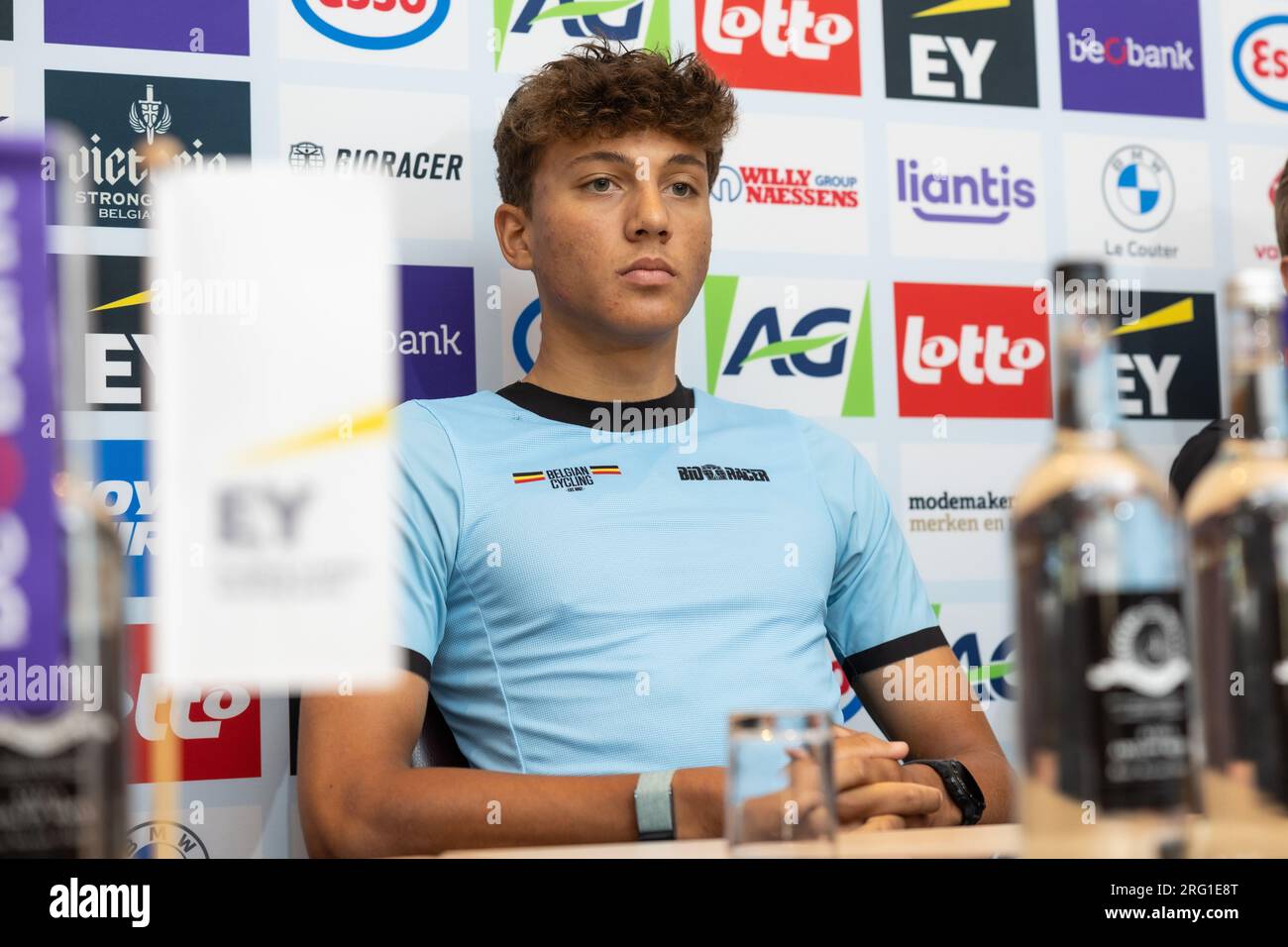 Glasgow, UK. 07th Aug, 2023. Belgian Sente Sentjens pictured during a ...