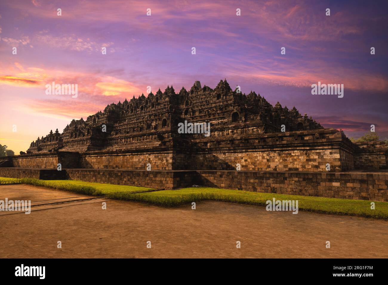 Borobudur or Barabudur, a Mahayana Buddhist temple in Magelang Regency ...