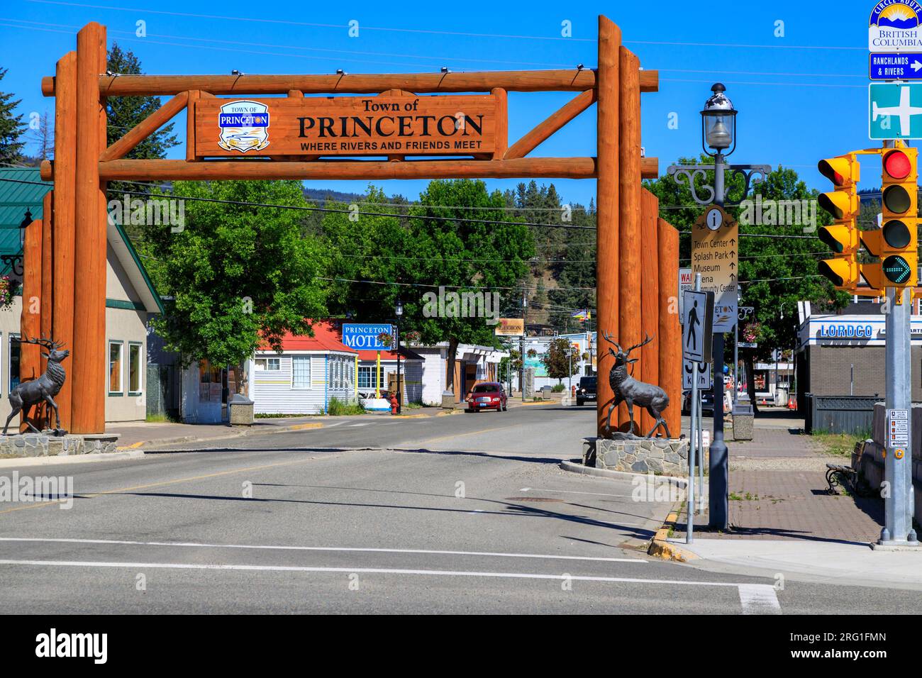 Princeton, British Columbia, Canada - June 3, 2023: Princeton is a town ...
