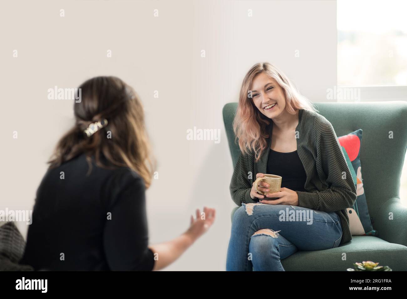 Old women hanging out hi-res stock photography and images - Alamy