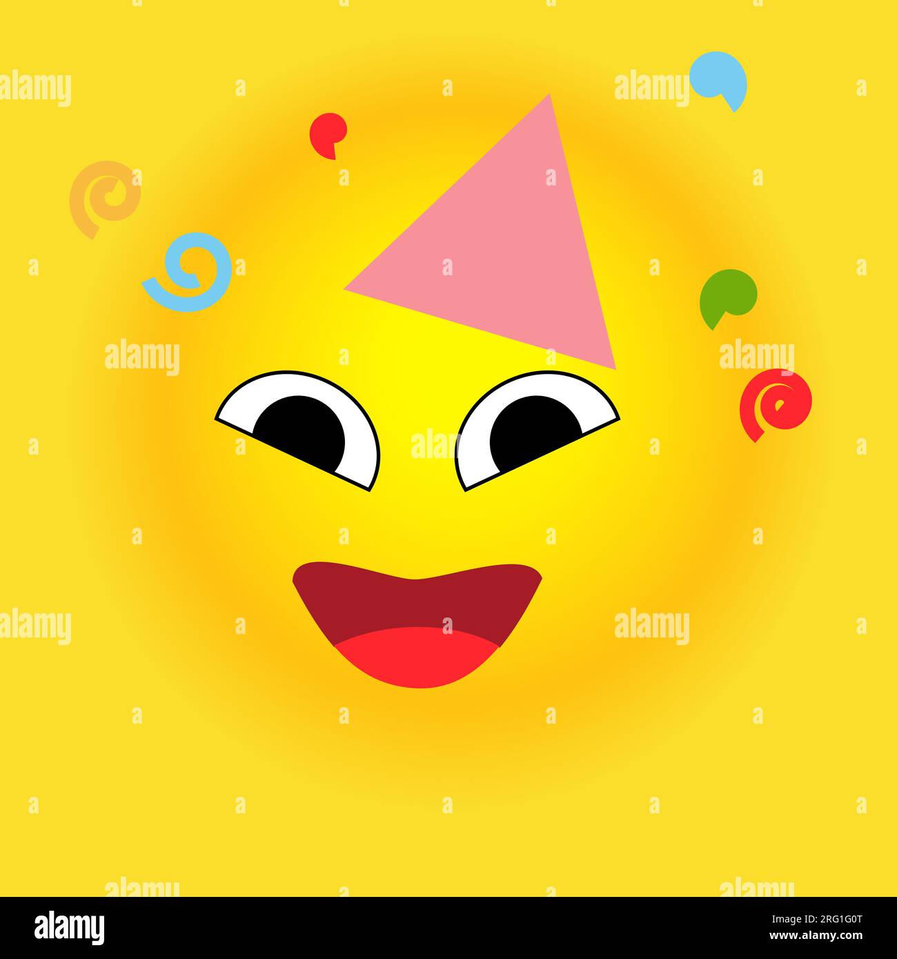 Smile, stickers with emotions. Vector illustration for printing on ...