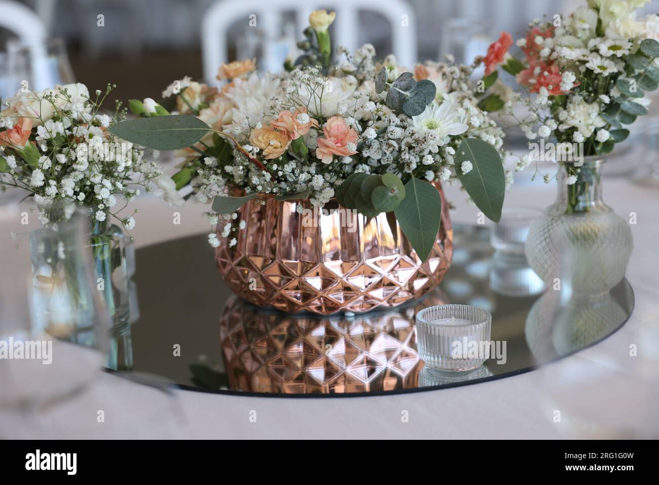 Elegant Party table set for events and weddings. Luxury cutlery and ...