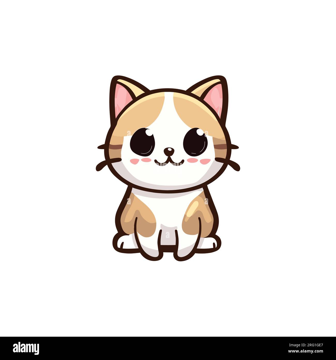 Adorable small cat cartoon image clipart vector art Stock Vector Image ...