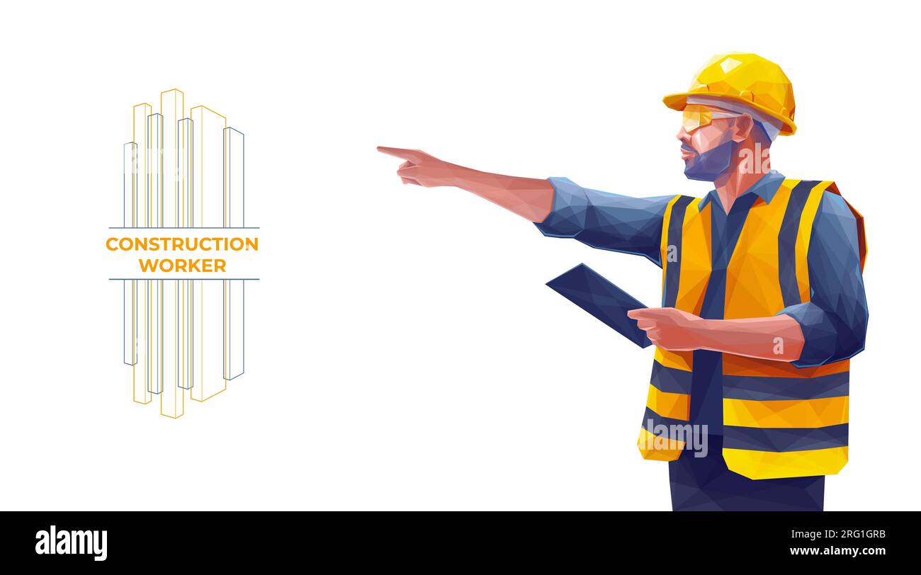 Man in white hardhat helmet Stock Vector Images - Alamy