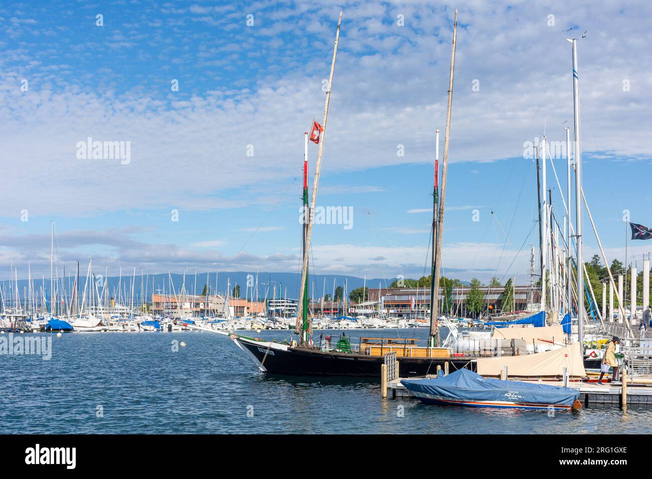 Port Lausanne-Ouchy, Ouchy, Lausanne, Canton of Vaud, Switzerland Stock ...