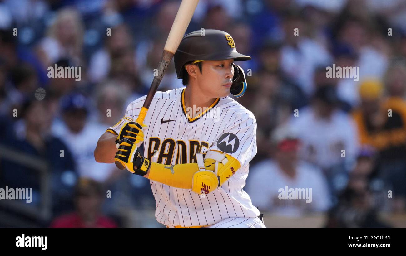 San Diego Padres' Ha-Seong Kim batting during the second inning of a ...
