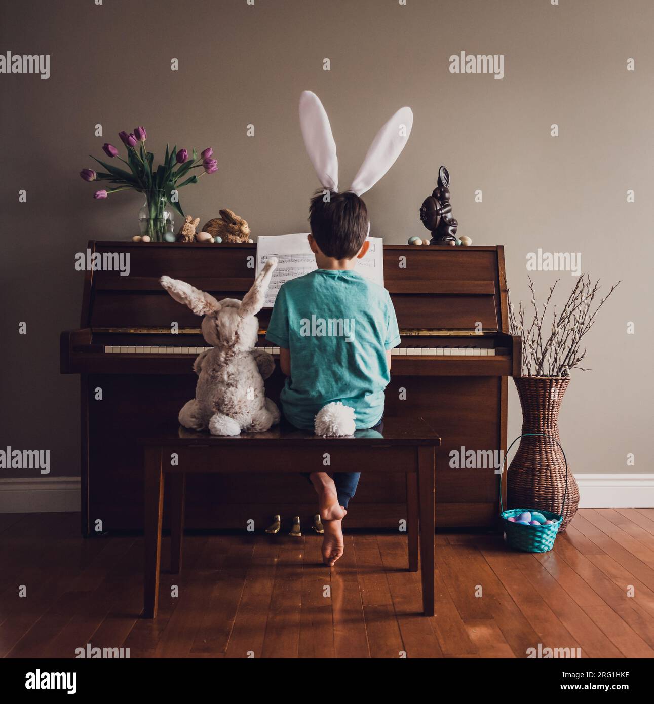 Easter rabbit boy hi-res stock photography and images - Alamy