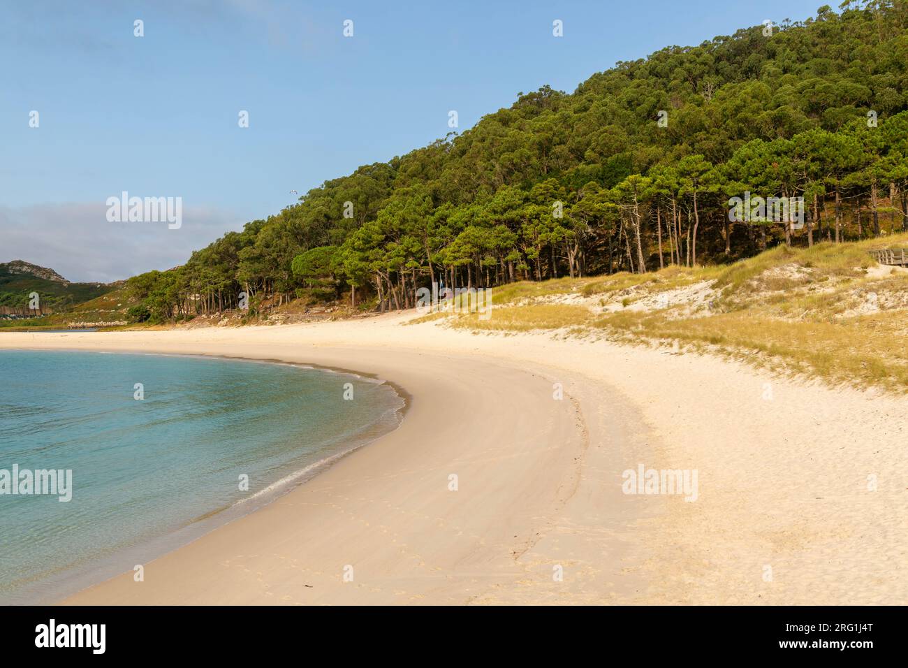 Playa de Rodas sandy beach, Cies Islands, Atlantic Islands Galicia ...