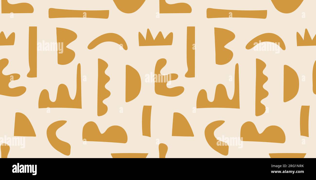 Trendy abstract background with organic cut out shapes collage in ...