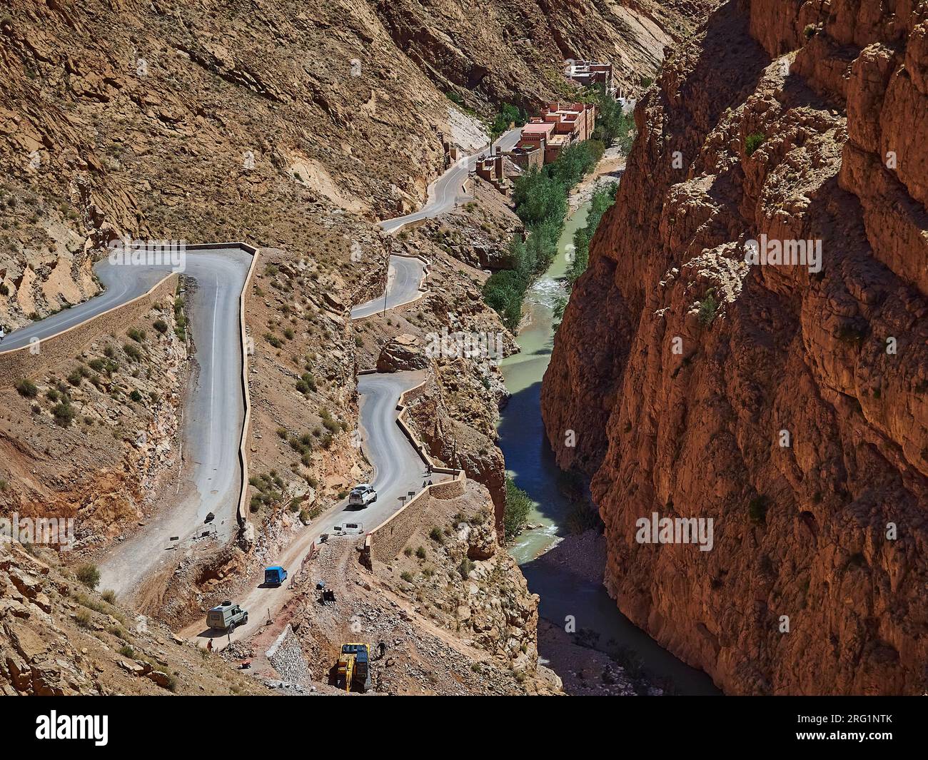 tight switchbacks and hairpin turns of the beautiful dades gorges in ...