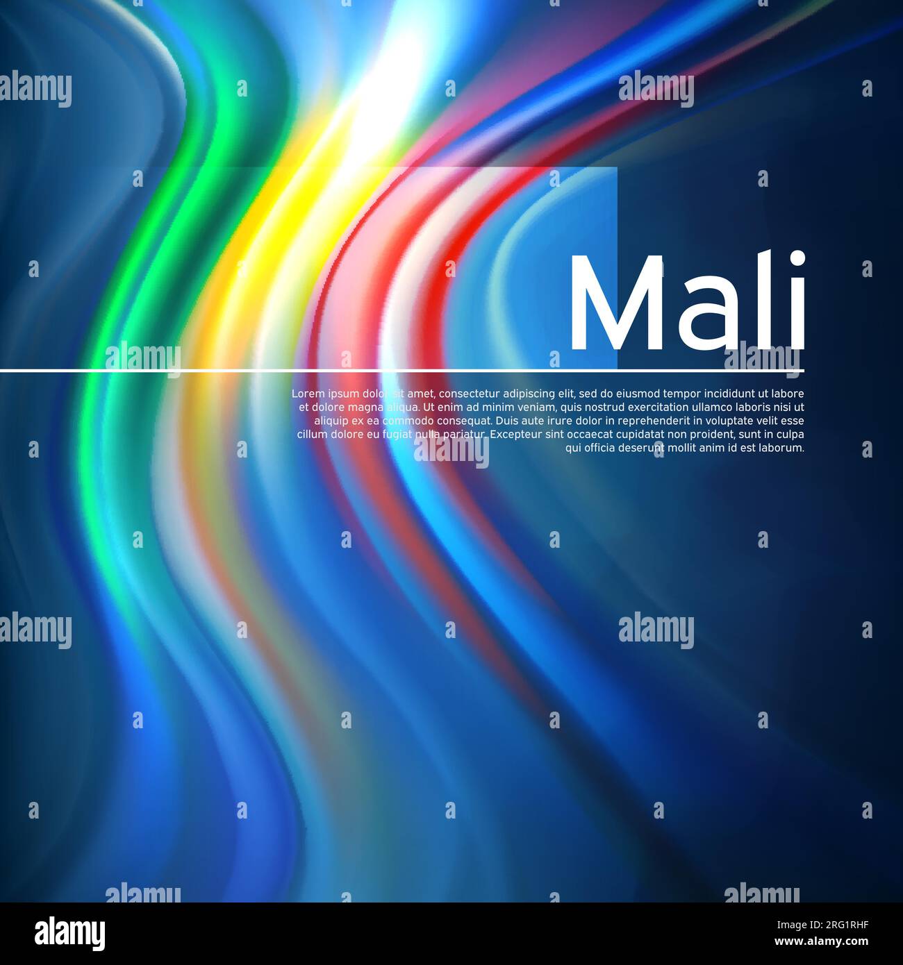 Mali flag background. Abstract malian flag in the blue sky. National ...