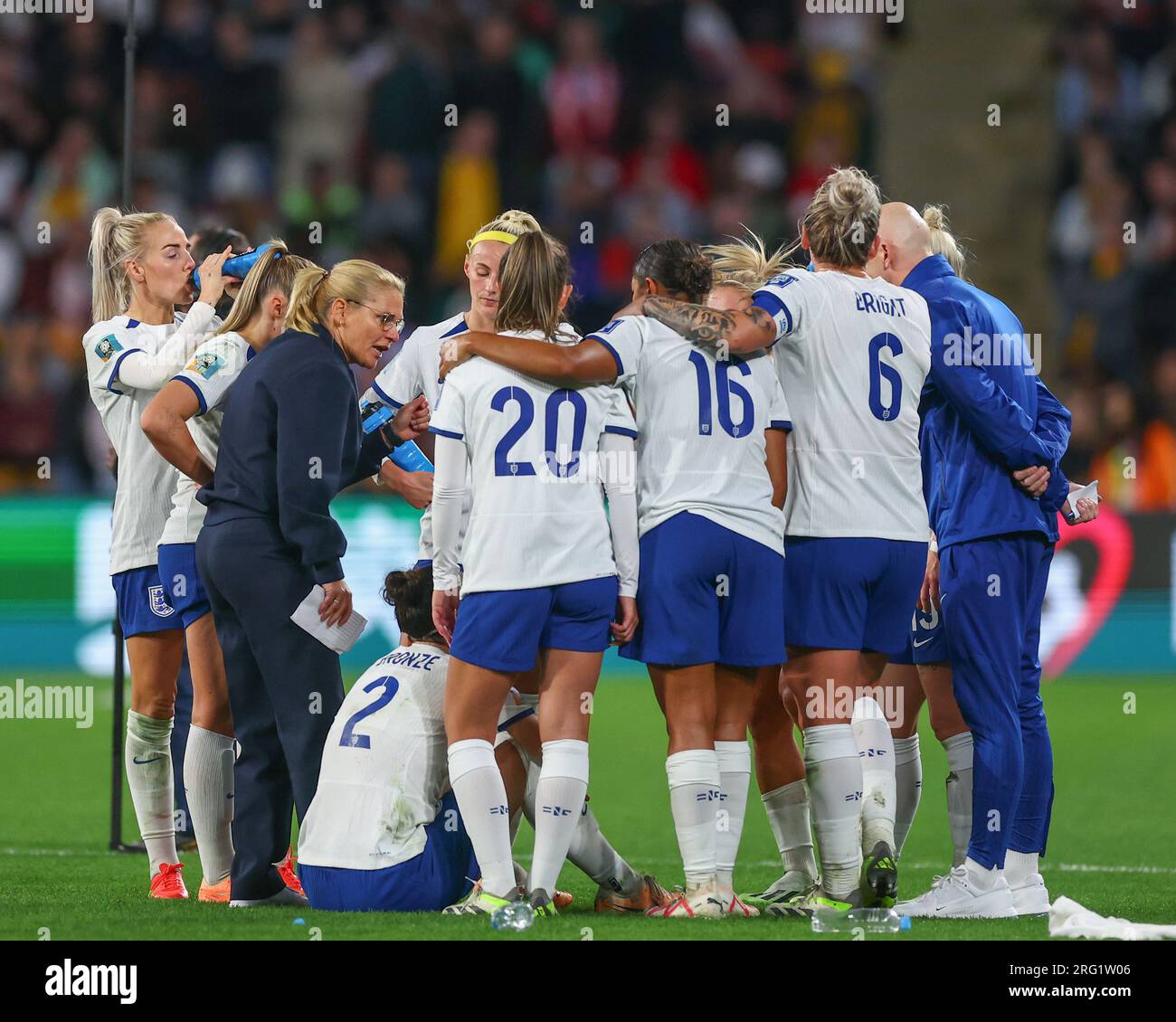 Sarina Wiegman manager of England Women talks to her players during the ...
