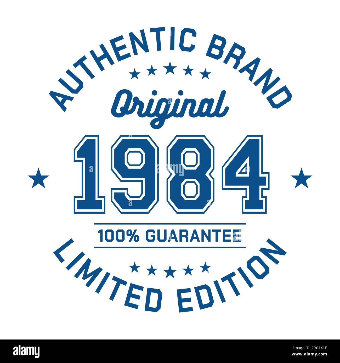 1984 Authentic brand. Apparel fashion design. Graphic design for t ...