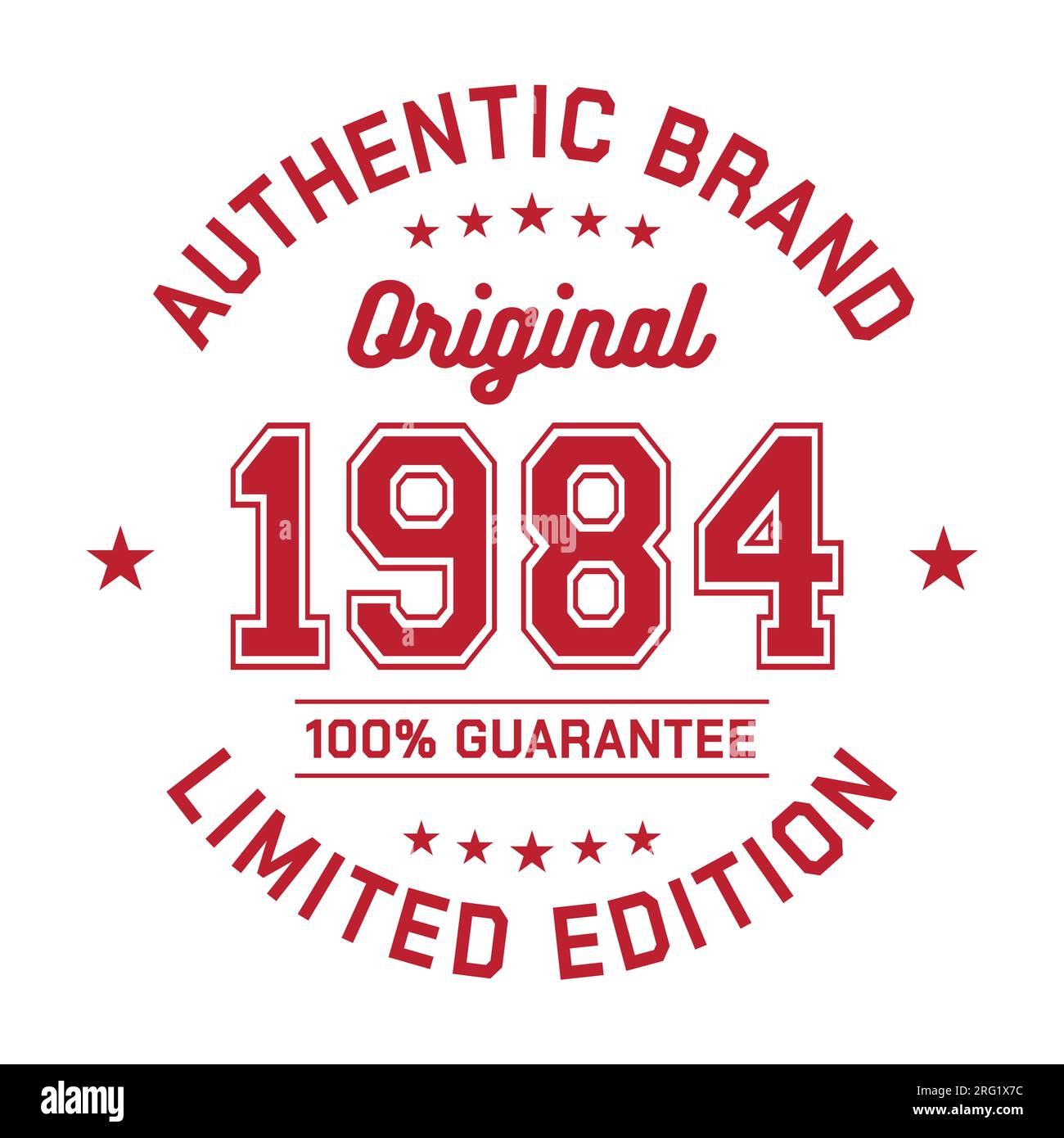1984 Authentic brand. Apparel fashion design. Graphic design for t ...