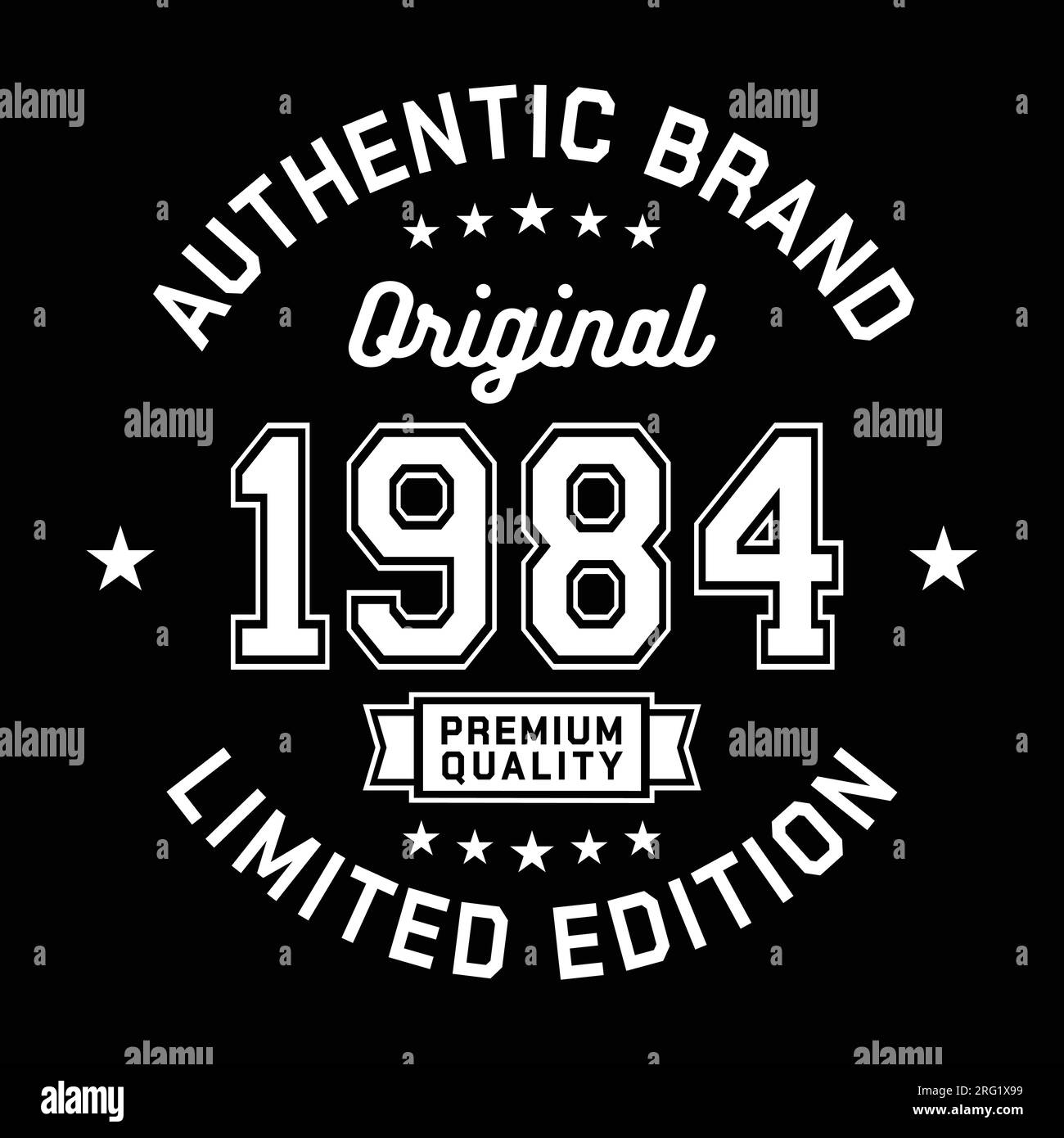 1984 Authentic brand. Apparel fashion design. Graphic design for t ...