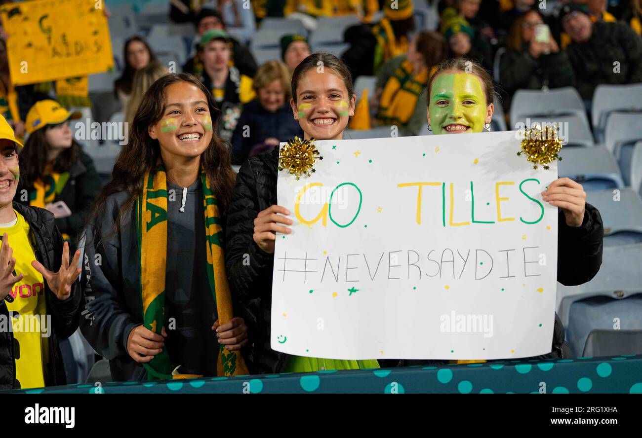 August 07 2023: . Australian fans during a game, at, . Kim Price/CSM ...