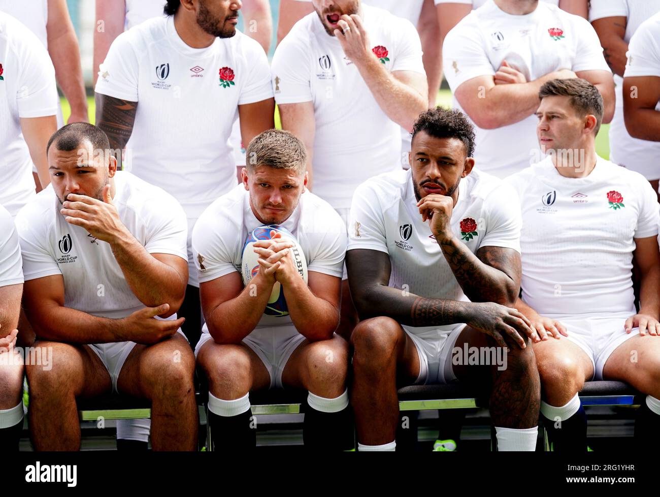 England's Ellis Genge, Owen Farrell, Courtney Lawes and Ben Youngs ...