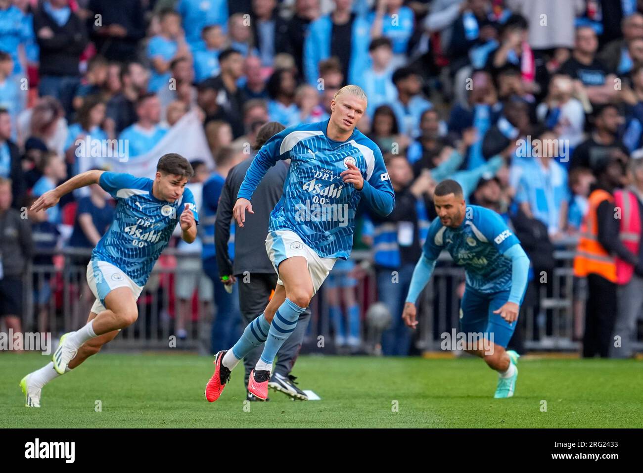 London, England 20230806.Erling Braut Haaland before the Community ...