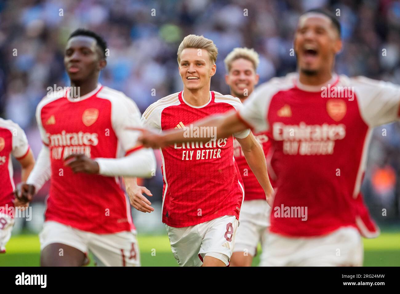 London, England 20230806.Arsenal's Martin Oedegaard after winning the ...