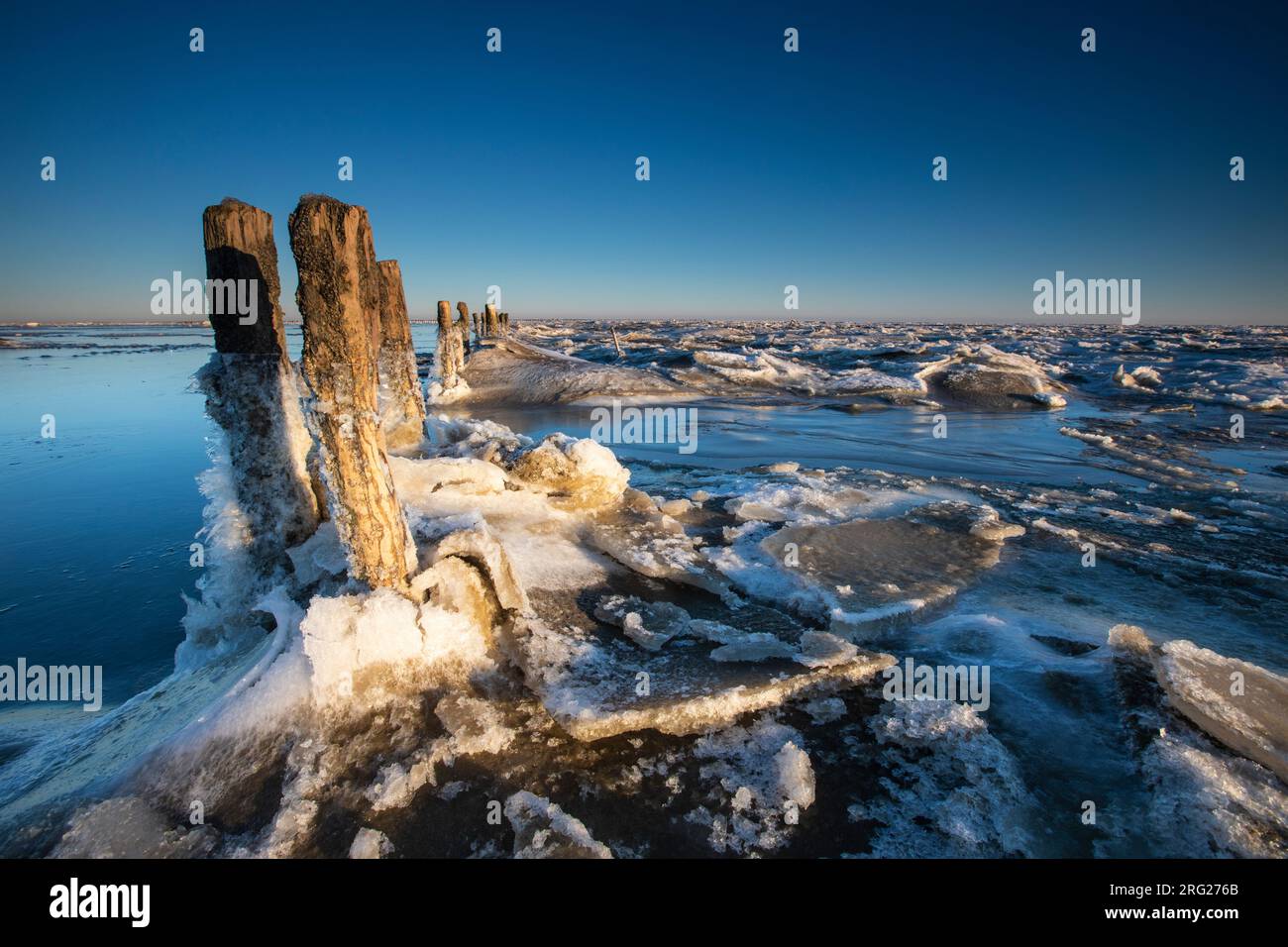 Frozen Wadden Sea Stock Photo - Alamy