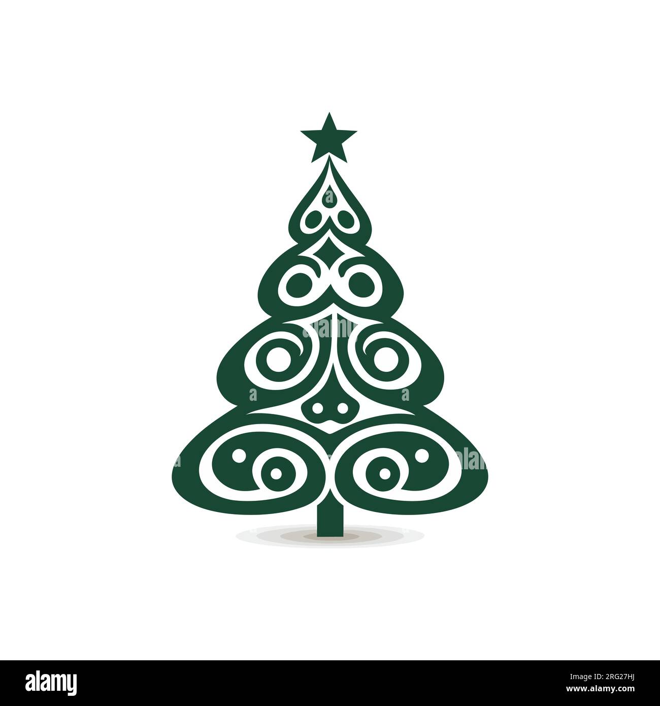 Christmas tree black icon. Vector illustration Stock Vector Image & Art ...