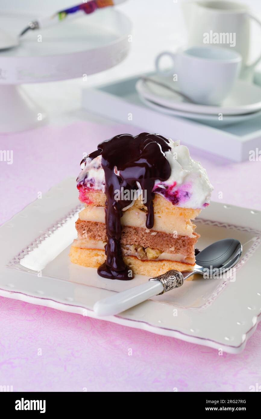 Somloi sponge cake hi-res stock photography and images - Alamy