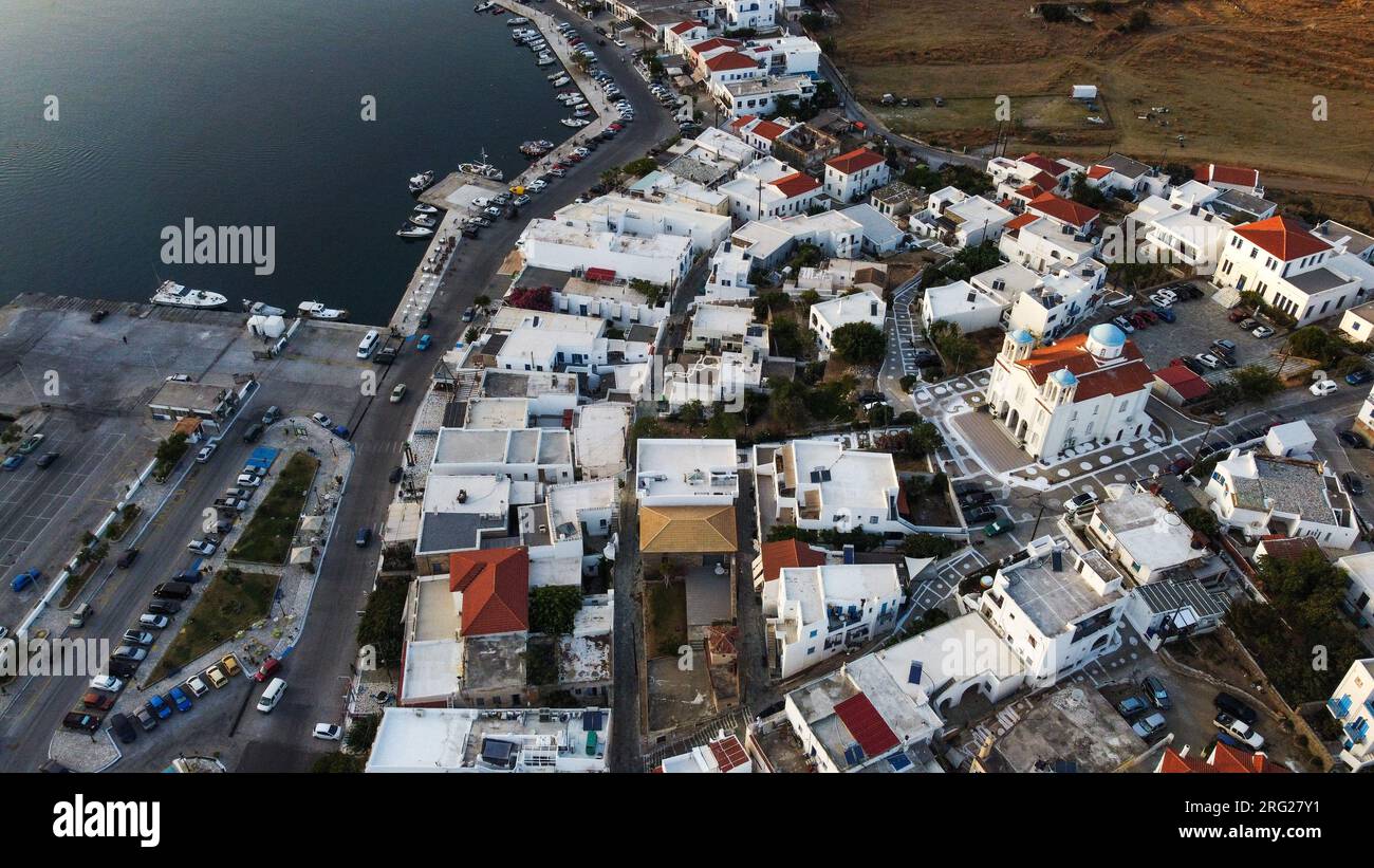 Aerial view, Drone photography, Andros, Andros island, Greece, Southern ...