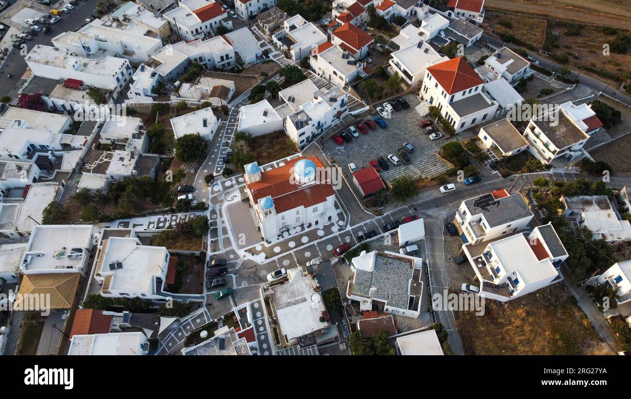 Aerial view, Drone photography, Andros, Andros island, Greece, Southern ...