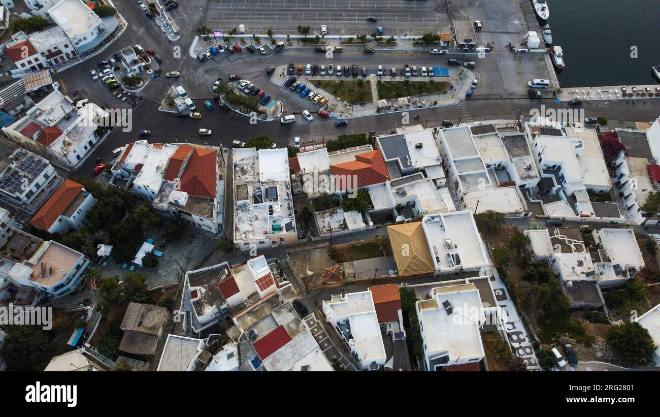 Aerial view, Drone photography, Andros, Andros island, Greece, Southern ...