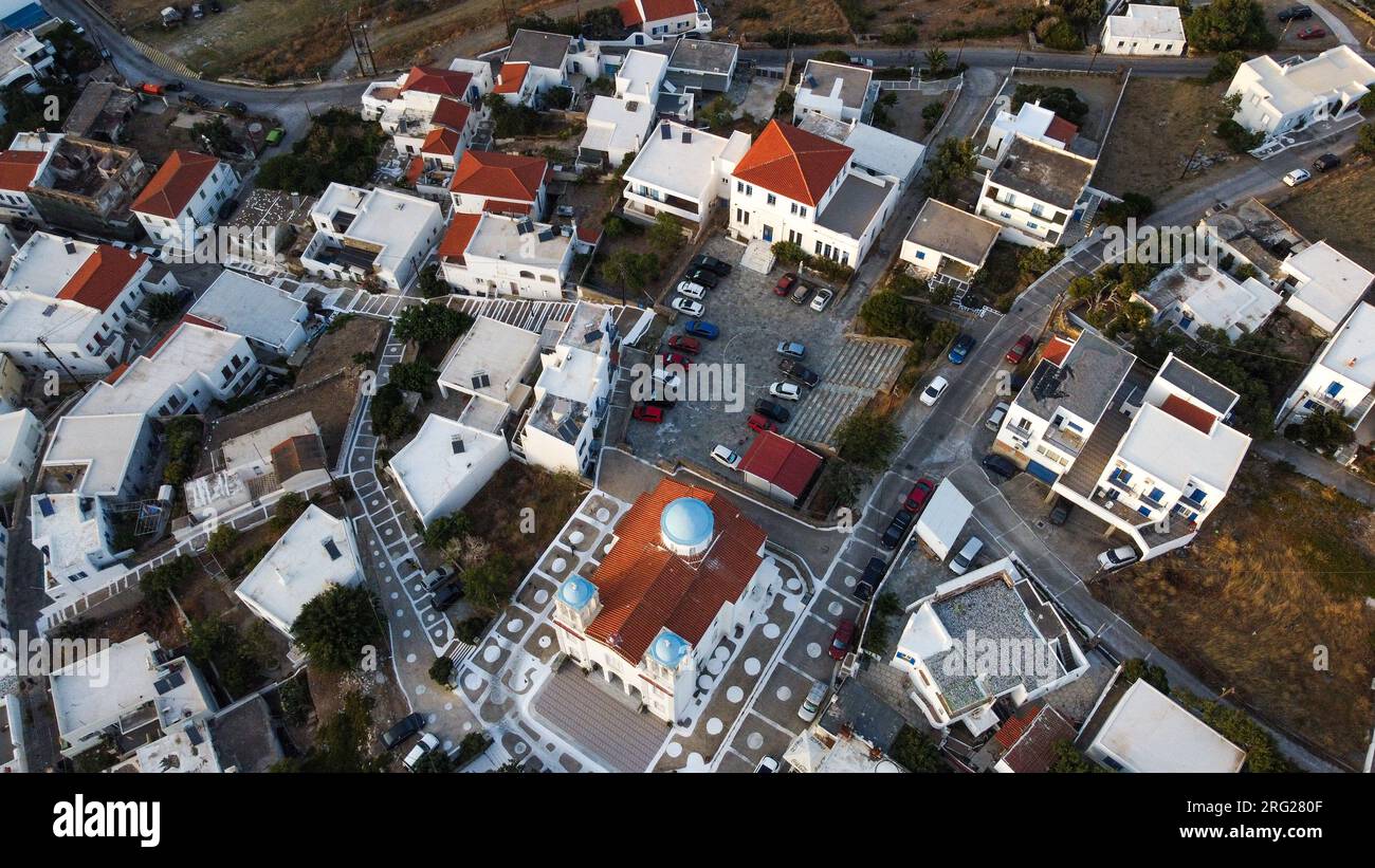 Aerial view, Drone photography, Andros, Andros island, Greece, Southern ...