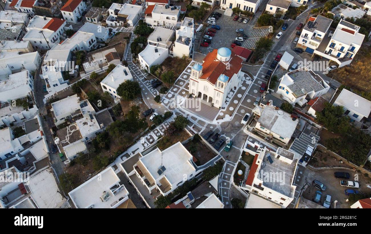 Aerial view, Drone photography, Andros, Andros island, Greece, Southern ...