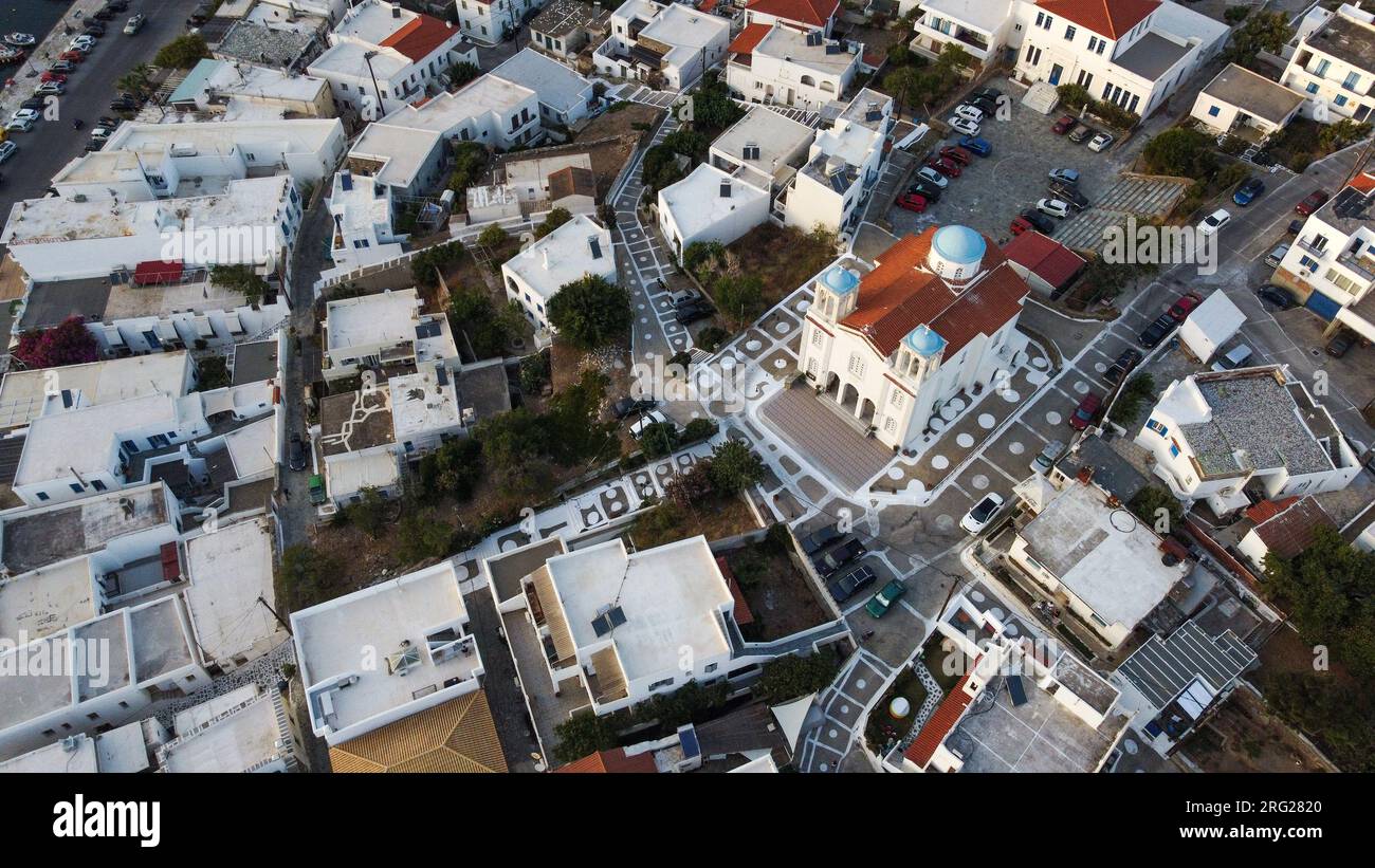 Aerial view, Drone photography, Andros, Andros island, Greece, Southern ...