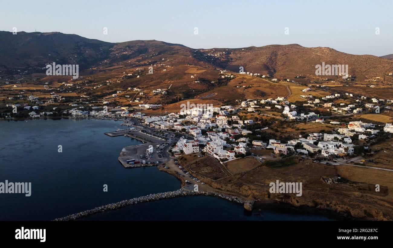Aerial view, Drone photography, Andros, Andros island, Greece, Southern ...