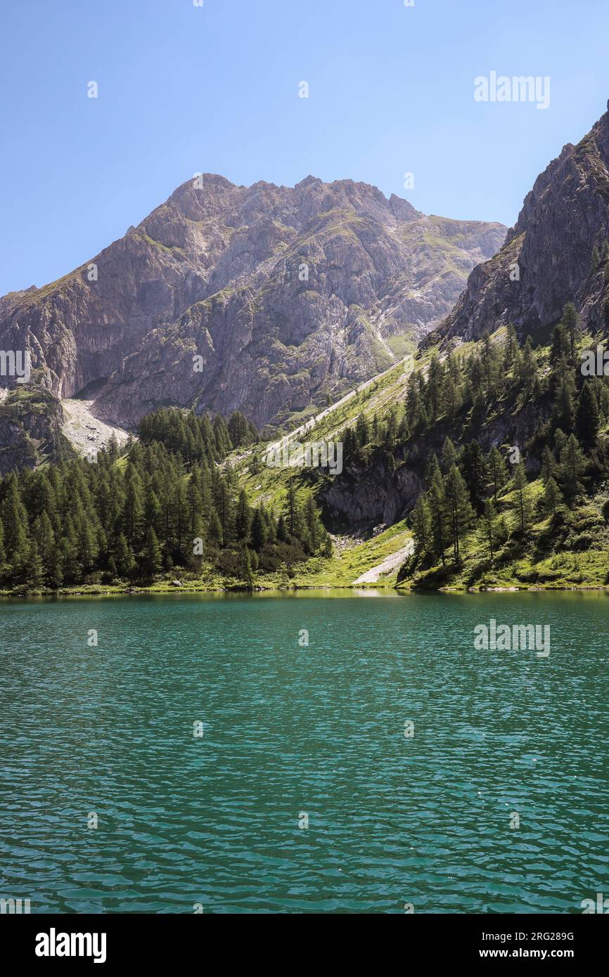 Vertical Scenery of Rocky Mountain in Summer Austria. Lanscape of ...