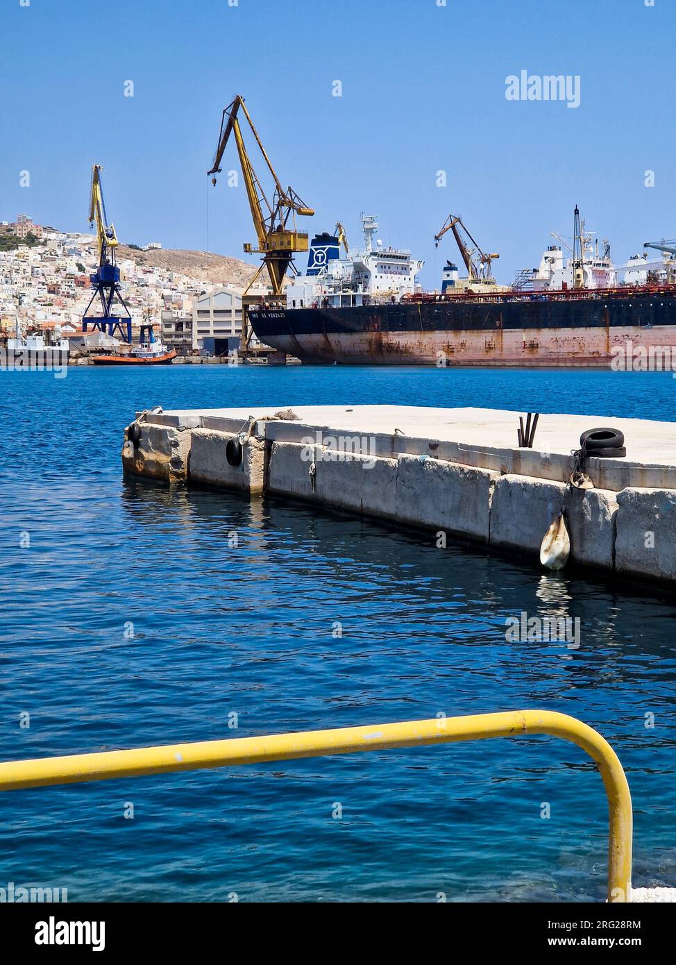 ONEX Syros shipyard, Ermopouli, Syros island, Greece, Southern Europe ...