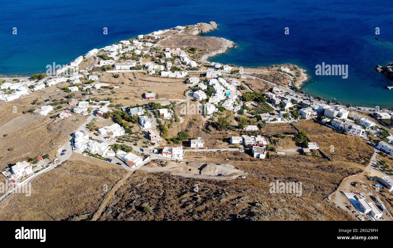 Aerial view, Drone photography, Syros island, Greece, Southern Europe ...