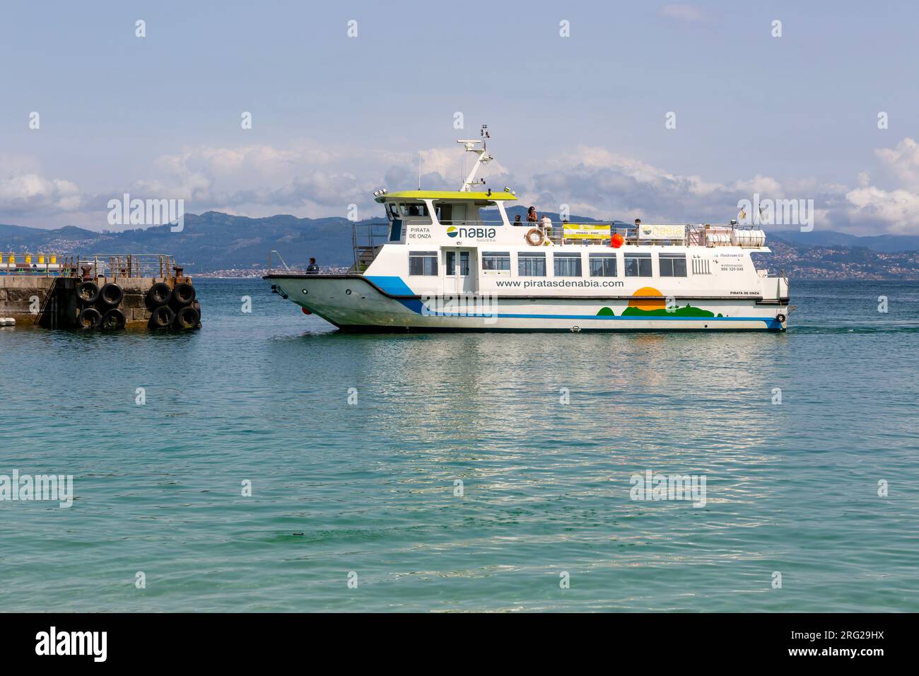 Nabia Naviera ferry boat, Cies Islands, Atlantic Islands Galicia ...