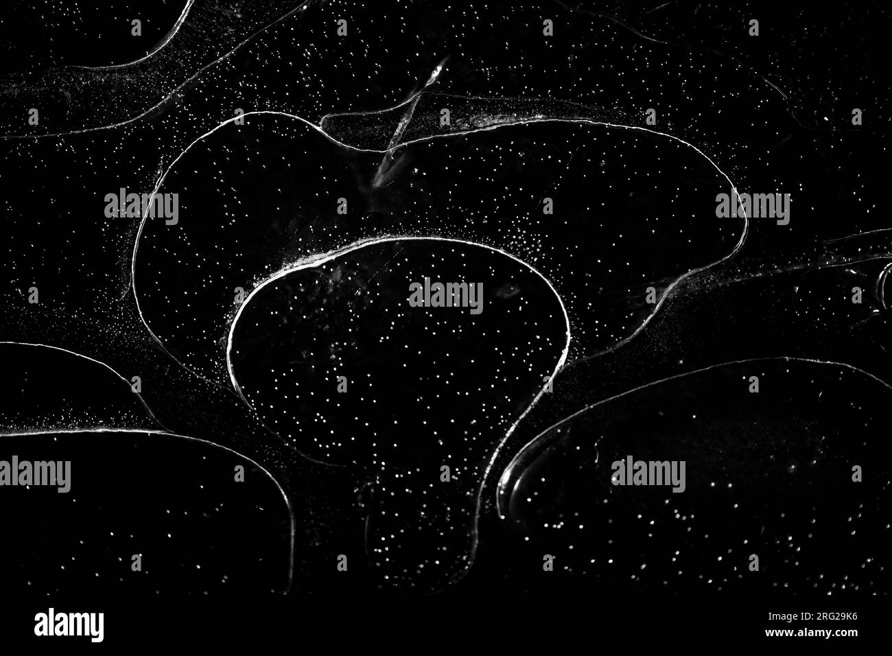 Close up ice crystals on Black and White Stock Photos & Images - Alamy