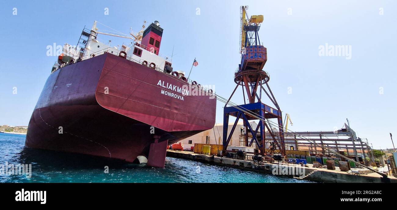 ONEX Syros shipyard, Ermopouli, Syros island, Greece, Southern Europe ...