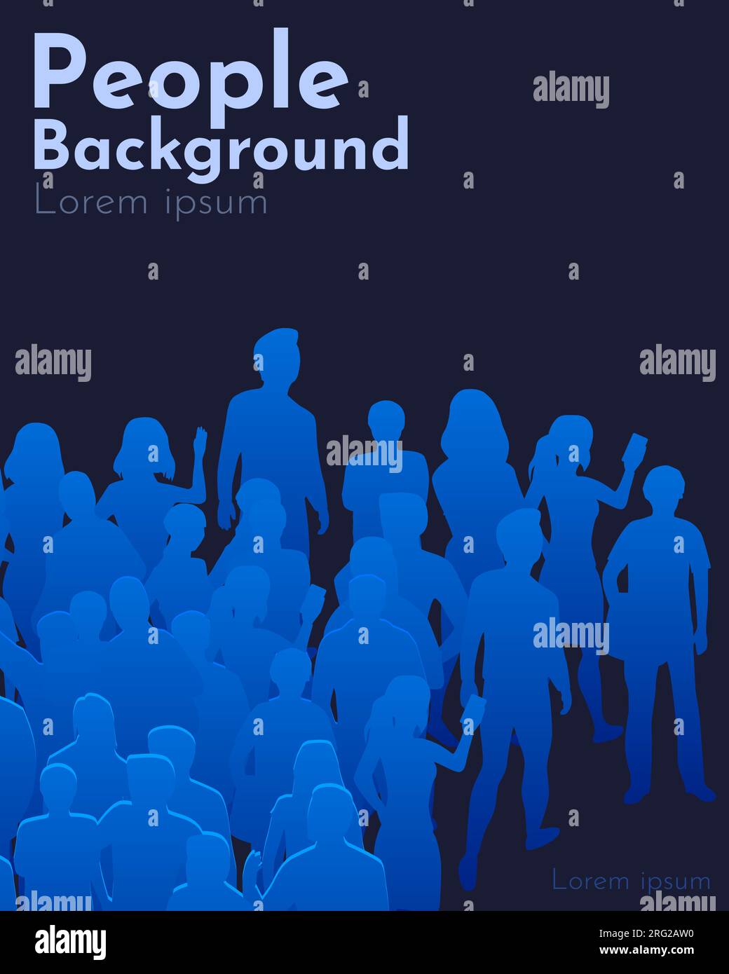 Large group of people background. People crowd concept. Vector ...