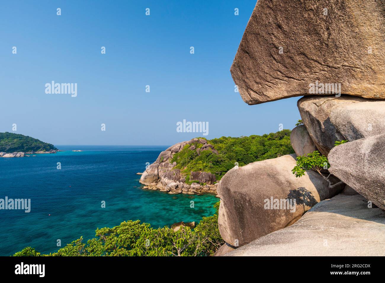 A view from above of Ko Miang island. Similan Islands, Phang Nga ...