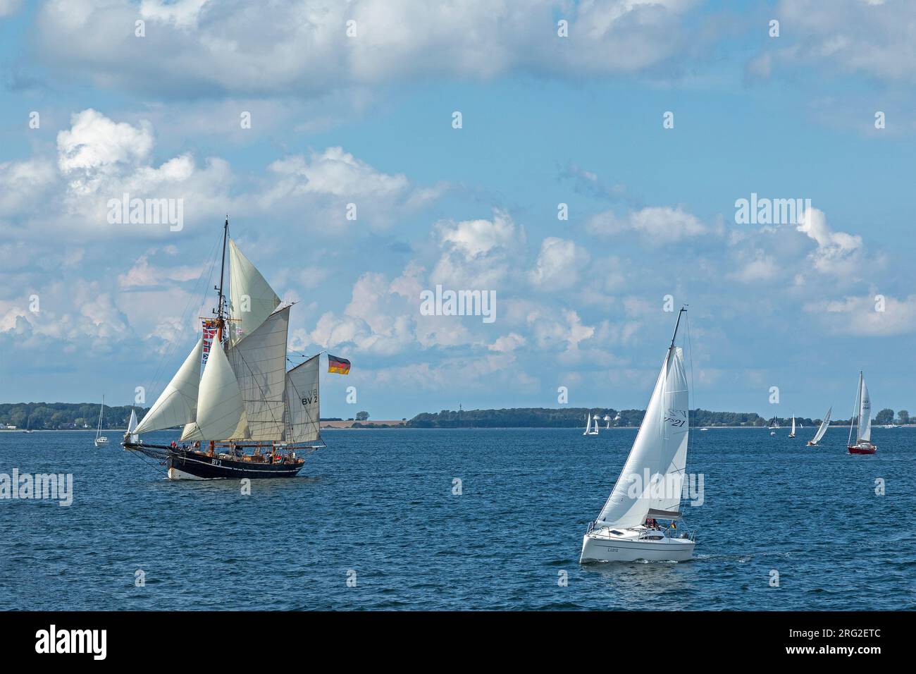 Sailing ship, sailing boats, Kiel, Kieler Förde, Schleswig-Holstein ...